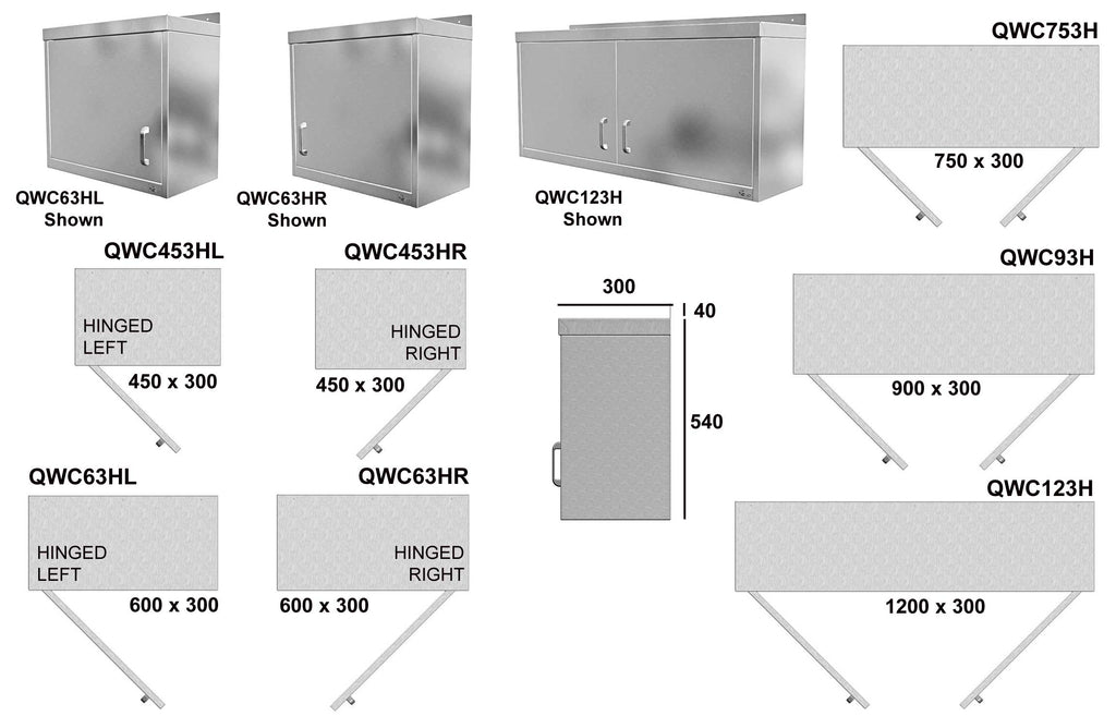 Quick Service Stainless Steel Lockable Wall Cupboards with Hinged Doors ...