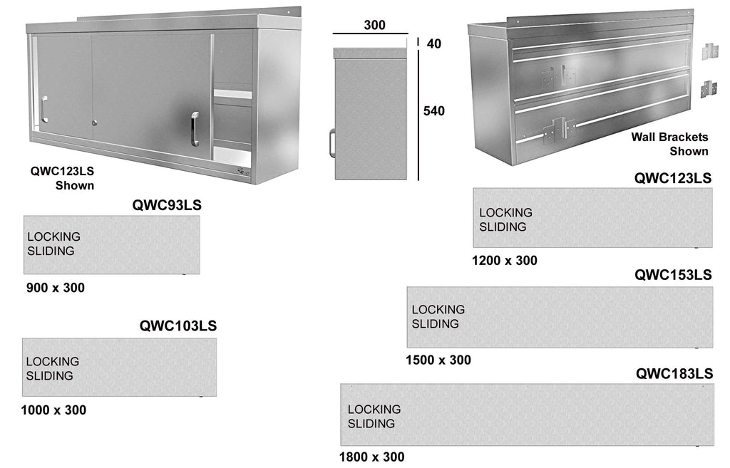 Quick Service Stainless Steel Lockable Wall Cupboards with Sliding ...