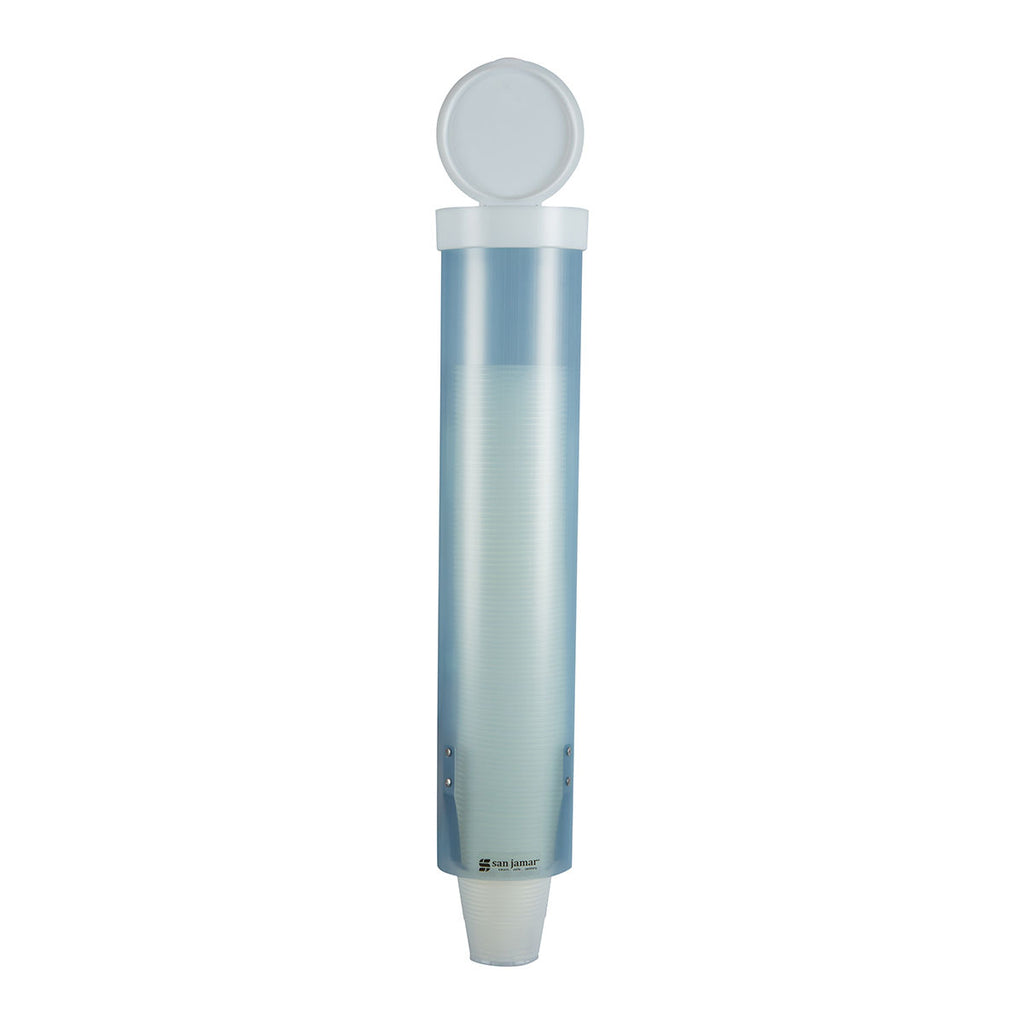 San Jamar C3165FBL 16" Frosted Blue Medium Water Cup Dispenser - 64 ...