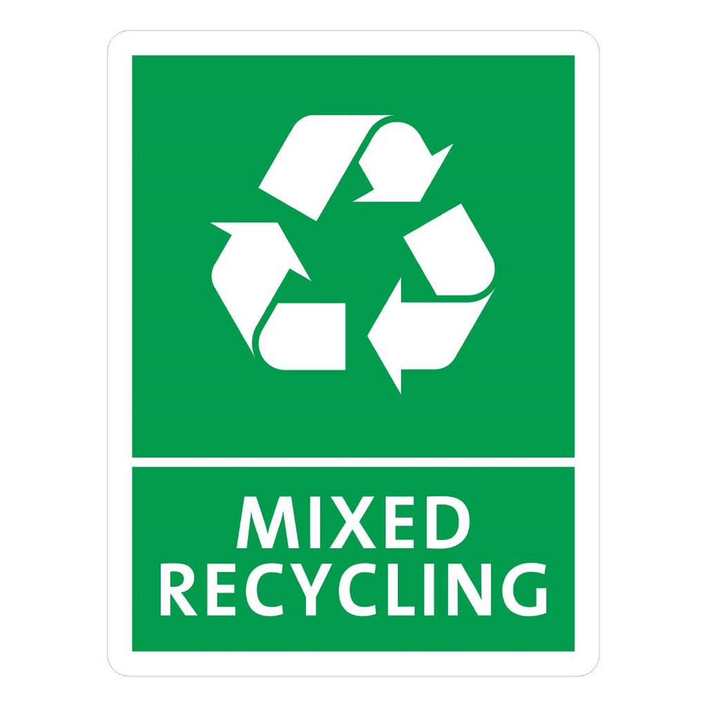 Jantex Slim Bin Mixed Recycling Label | Advantage Catering Equipment